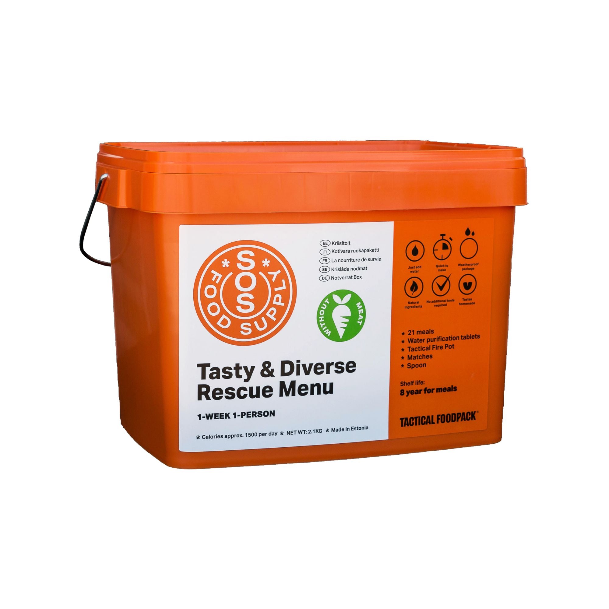 Tactical Foodpack | SOS Without Meat 2100g - Vegetarian menu